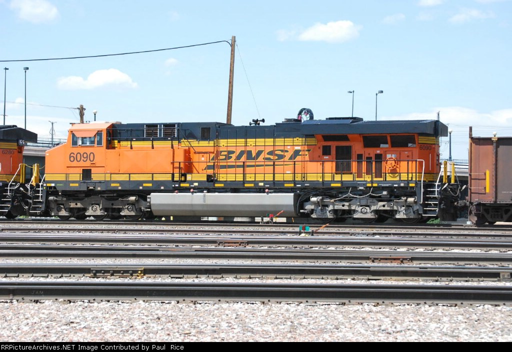 BNSF 6090 Helper On Empty Coal Train